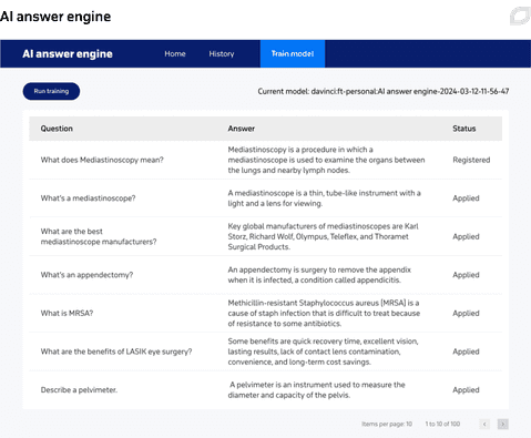 AI answer engine for doctors and patients