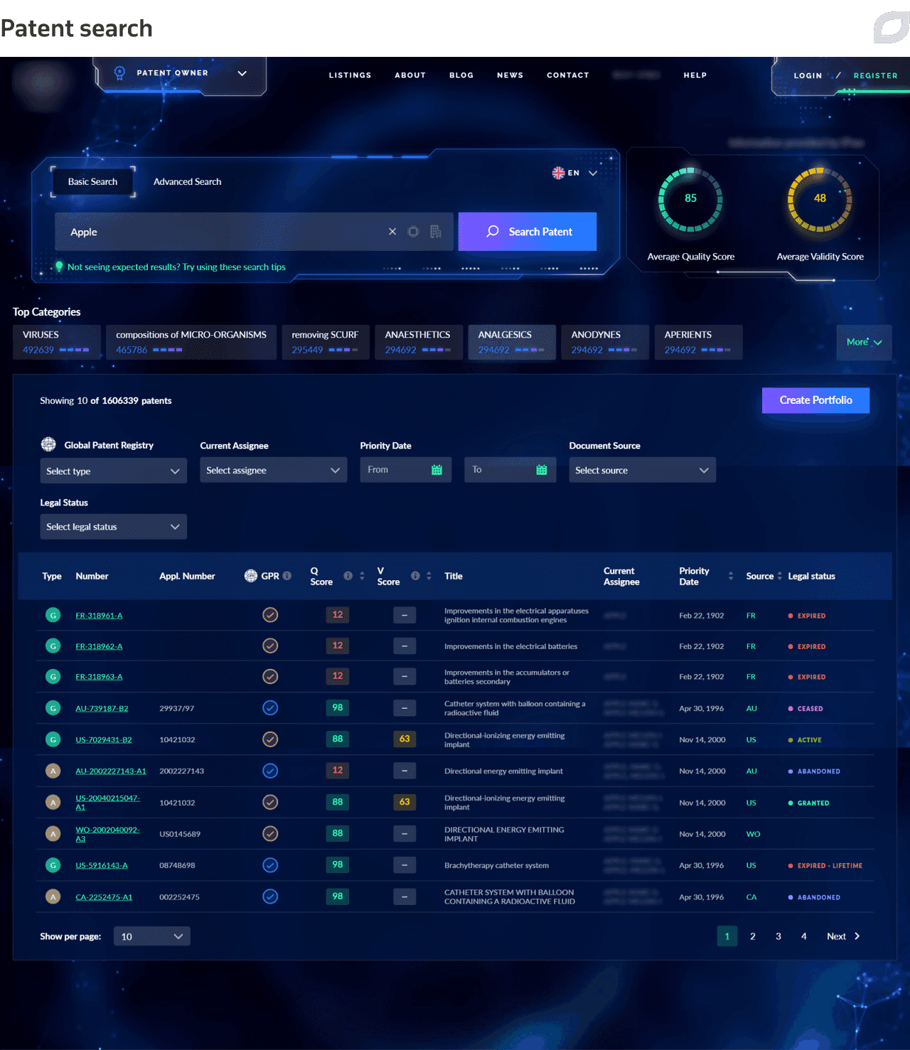 A Patent Management Platform