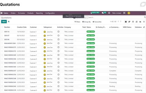Order and inventory management solution for fashion business